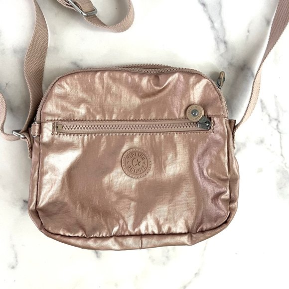 Kipling | Bags | Kipling Triple Compartment Crossbody Bag Cara Metallic ...